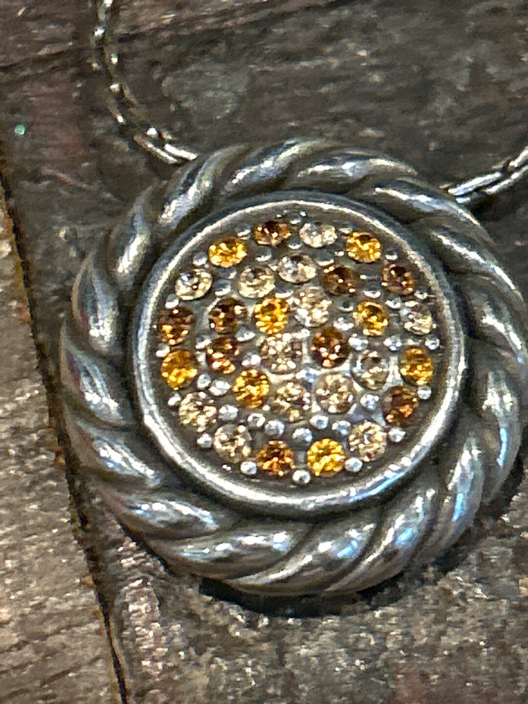 Brighton Gold Magic Silver Plate Reversible Round Slide Pendant With ...