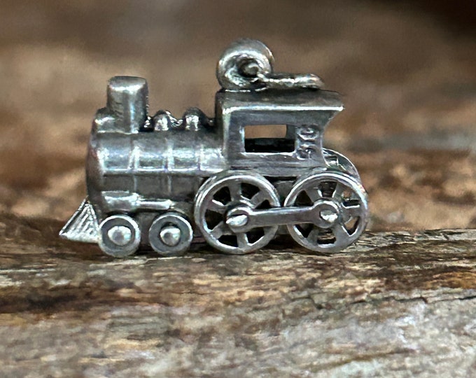 Sterling Silver Locomotive Charm for Bracelet , Chattanooga Choo Choo ...