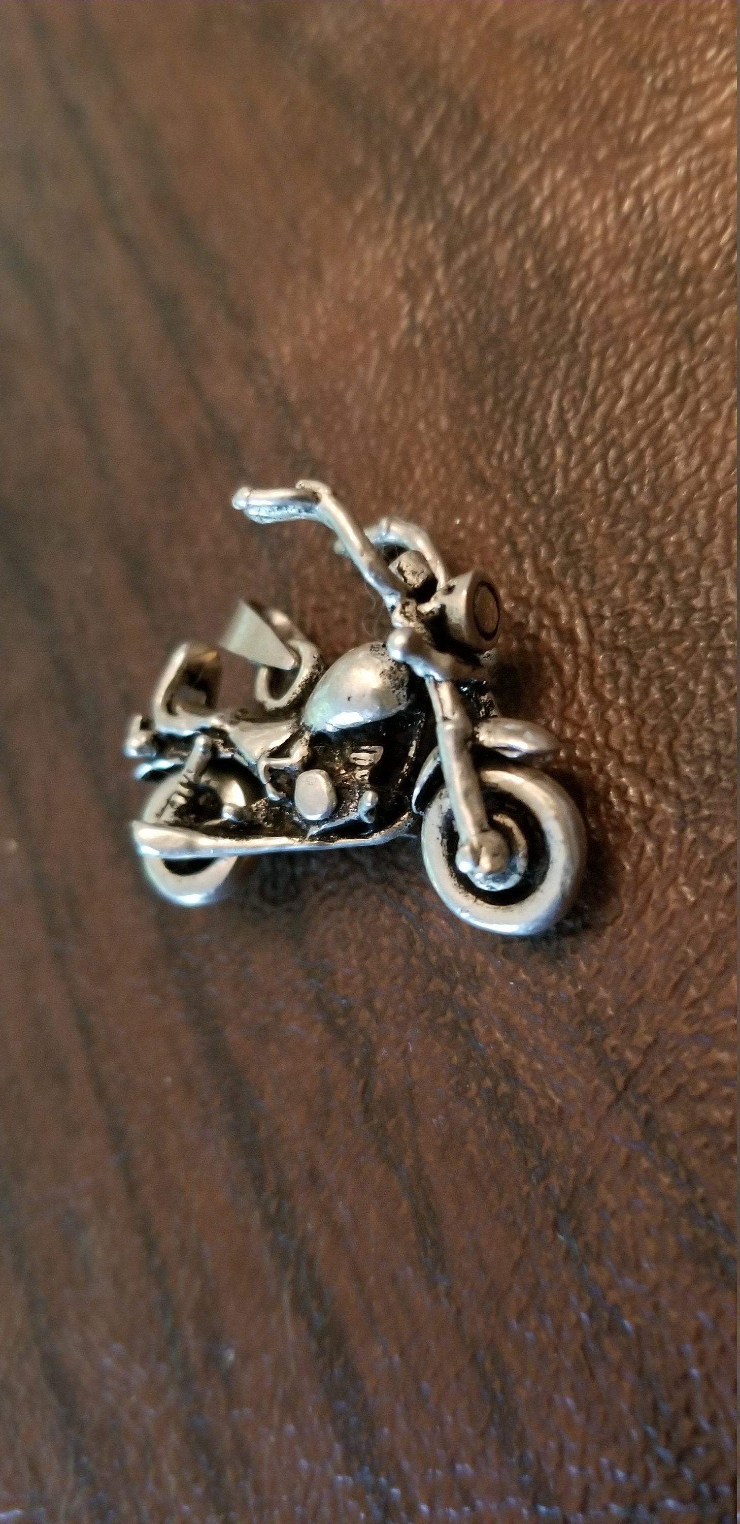 Fun Sterling Silver Motorcycle Pendant 3D Figural Motorcycle | Etsy