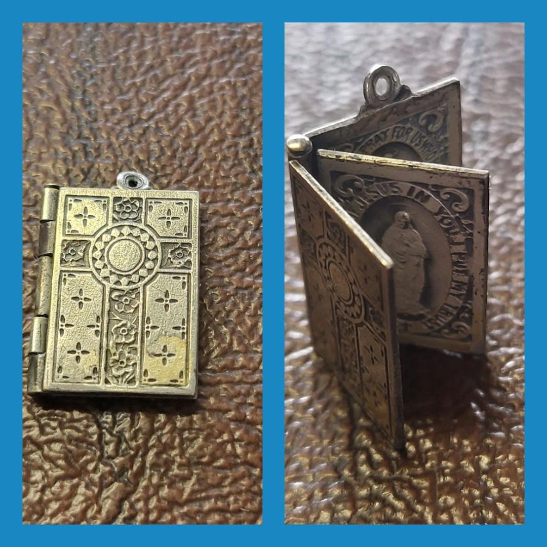 Unique Vintage Religious Book Medal, Franciscan Monastery Washington DC ...