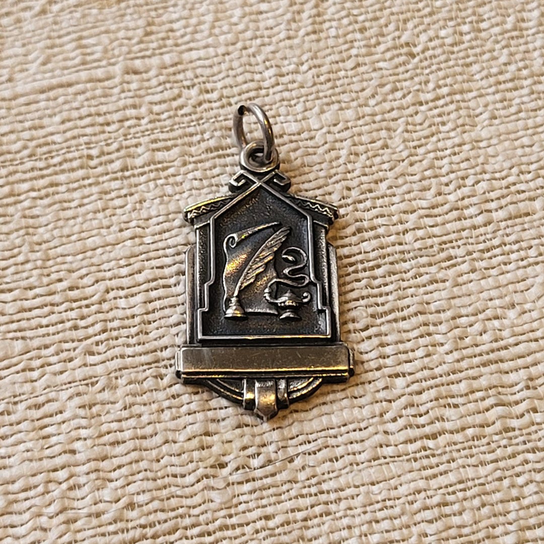 Vintage Sterling Silver Academic Award Medal/pendant, Pretty Award ...