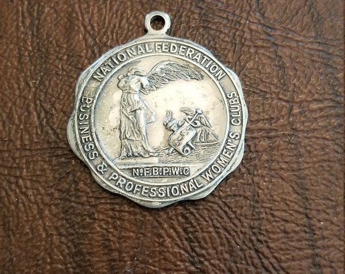 Vintage NFBPWC Medal by Weyhing Bros., Pretty Silver Metal Medal of ...