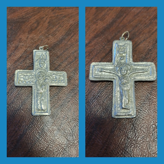 Dual-Sided Cross Pendant, Vintage Pectoral Cross/Cruc… - Gem