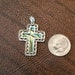 Vintage Thai Sterling Silver and Abalone Shell Cross Pendant, Filigree ...