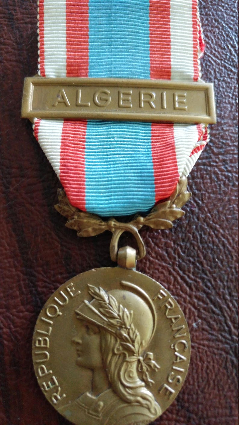 Vintage Bronze French Art Medal for Operations in North - Etsy