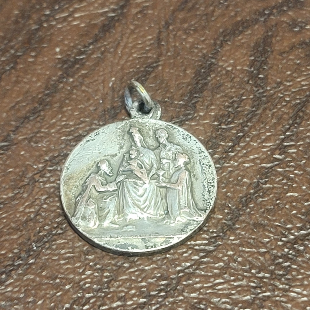 Vintage Holy Family/magi Religious Medal by Fisch & Co, Silver-plated ...
