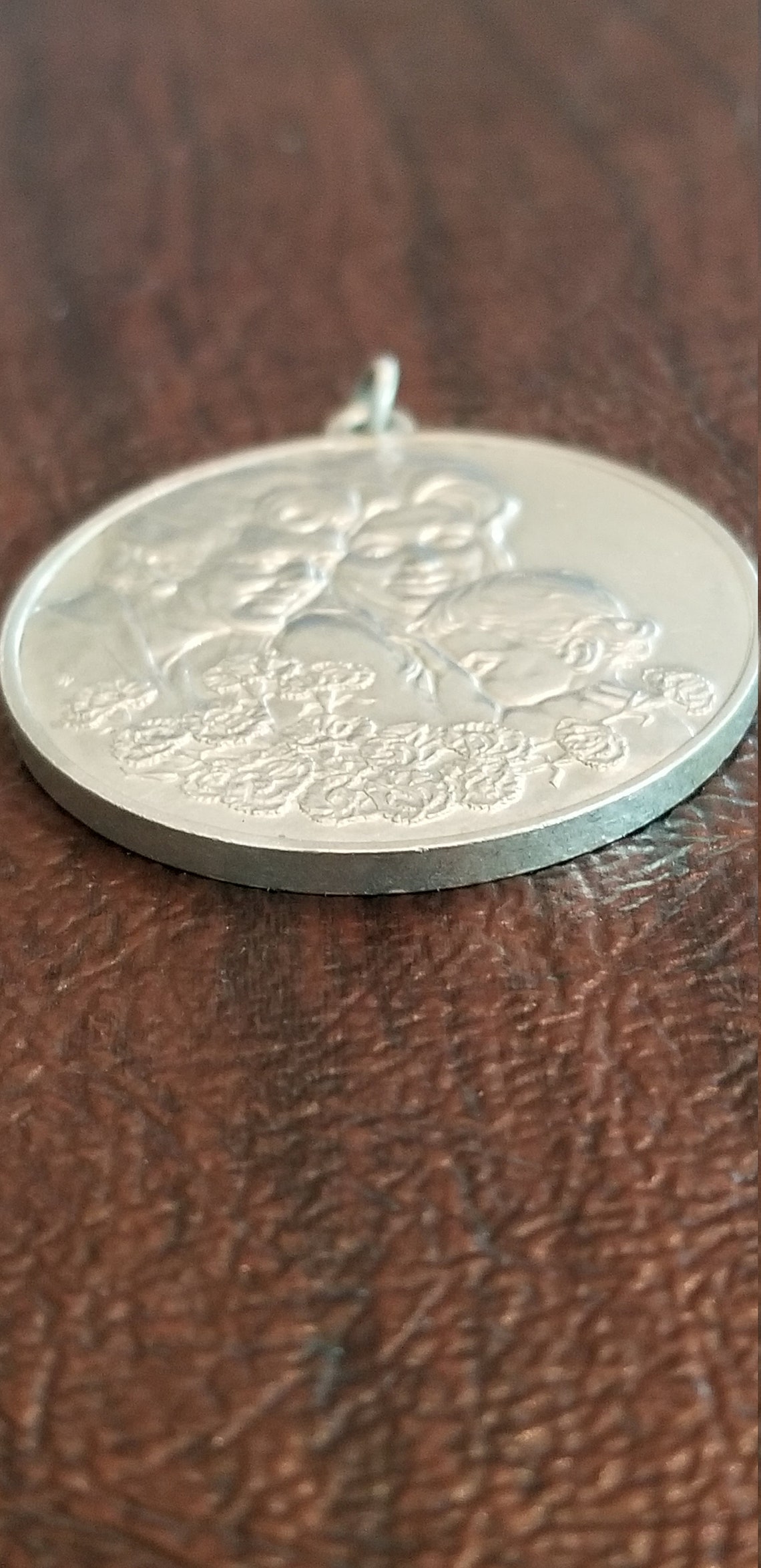 Vintage Sterling Silver Mother's Day Pendant/medal, 1972 Franklin Mint ...