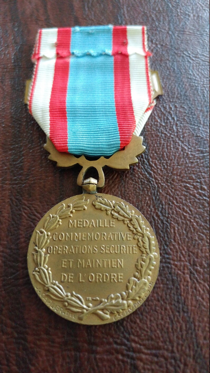Vintage Bronze French Art Medal for Operations in North - Etsy