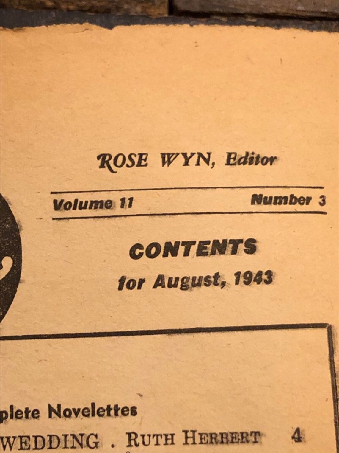 Vintage August 1943 Wwll Complete Love Magazine Romantic Pulp - Etsy