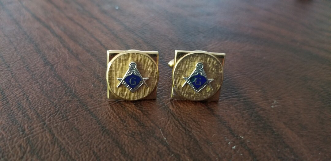 Vintage Swank Freemason Cufflinks Gold-tone Metal Cufflinks - Etsy