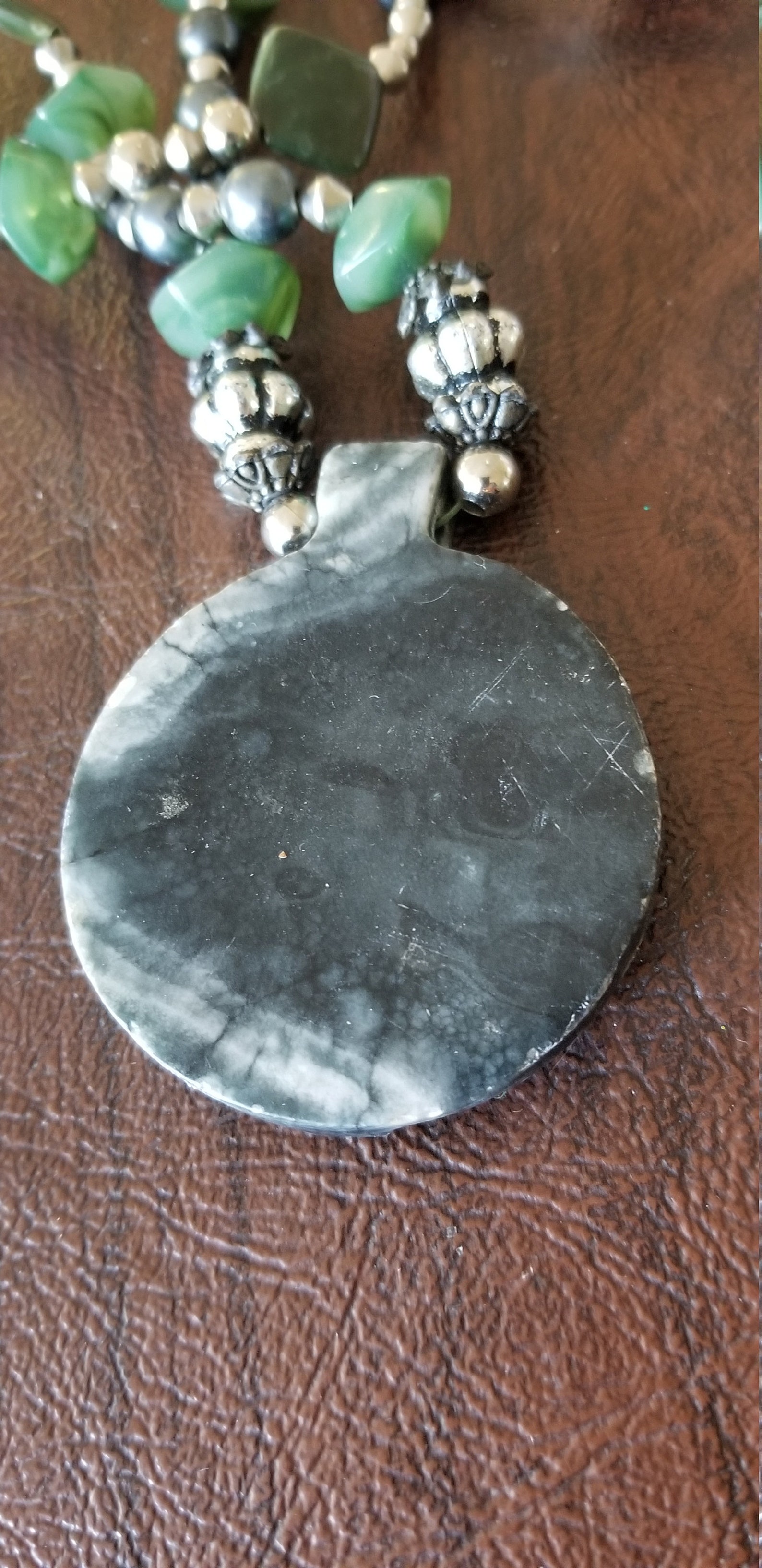 Soapstone Pendant and Beaded Necklace Hand Beaded Necklace | Etsy