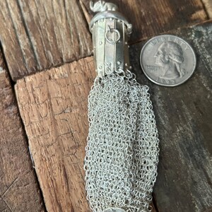Antique Silver Gate Top Mesh/chainmail Beggars Tiny Bag/purse ...