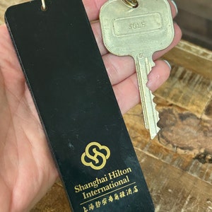 Shanghai Hilton International Vintage Room Key and Fob With Receipt ...