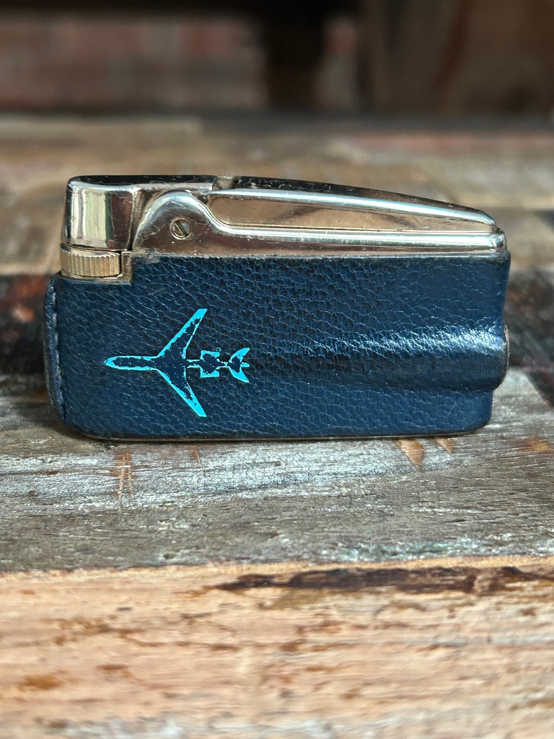 Ronson British Overseas Airways Corporation BOAC Blue Leather Vintage ...