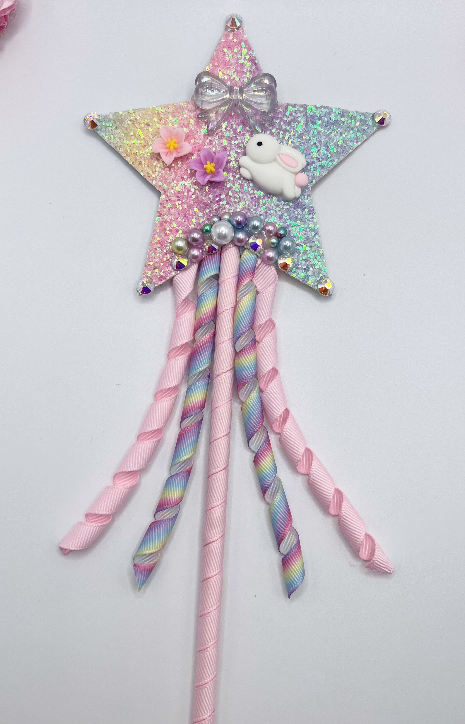 Rainbow Bunny Tiara: Easter Birthday Party Crown - Etsy