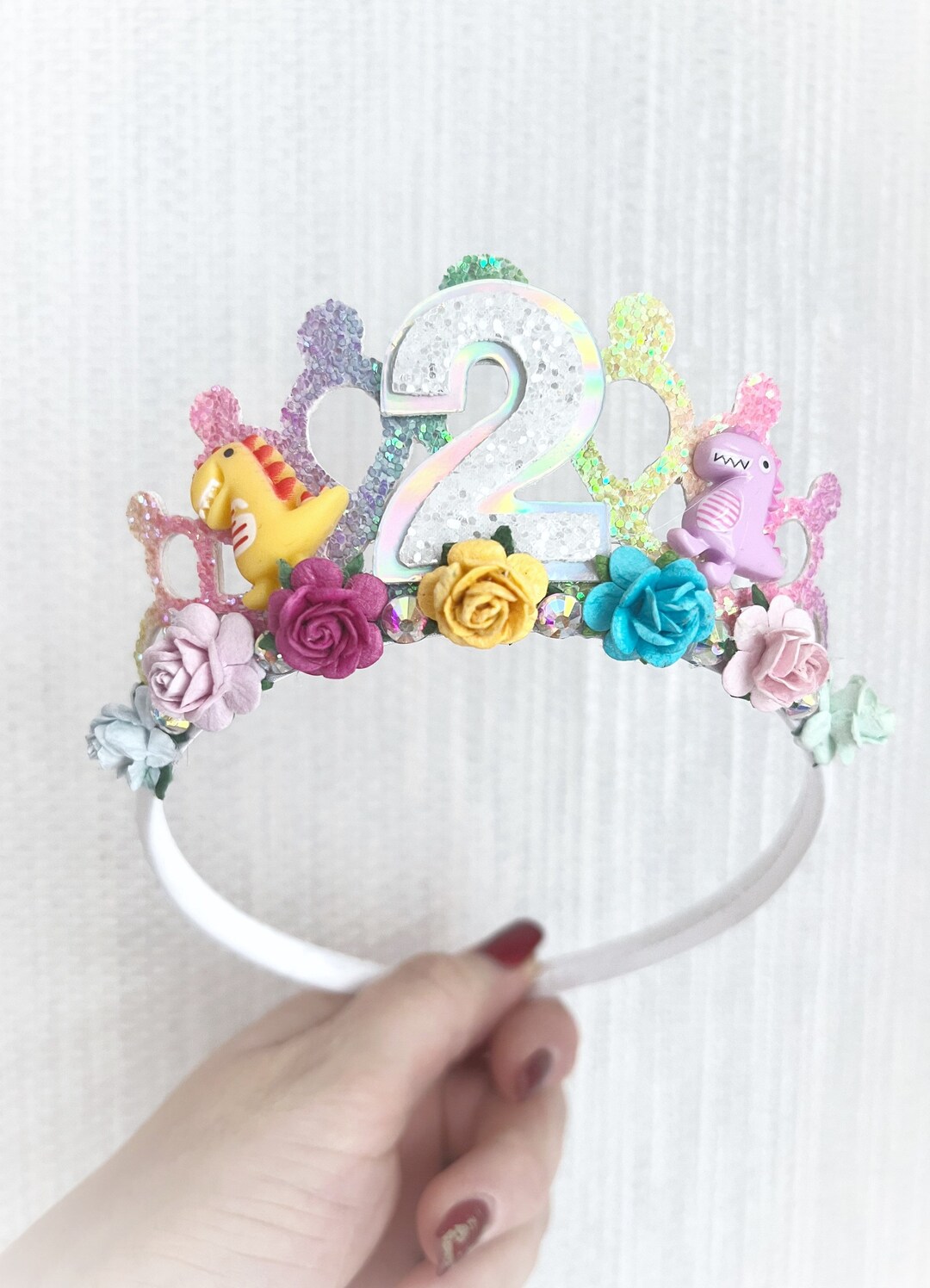 Dinosaur Birthday Crown Tiara, Dinosaur Tiara Alice Band Headband ...
