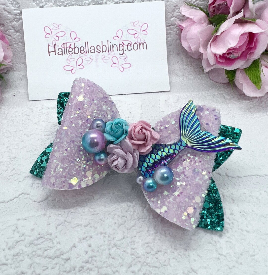 Mermaid Hair Bow, Mermaid Bow, Mermaid Hair Accessories, Gifts for ...