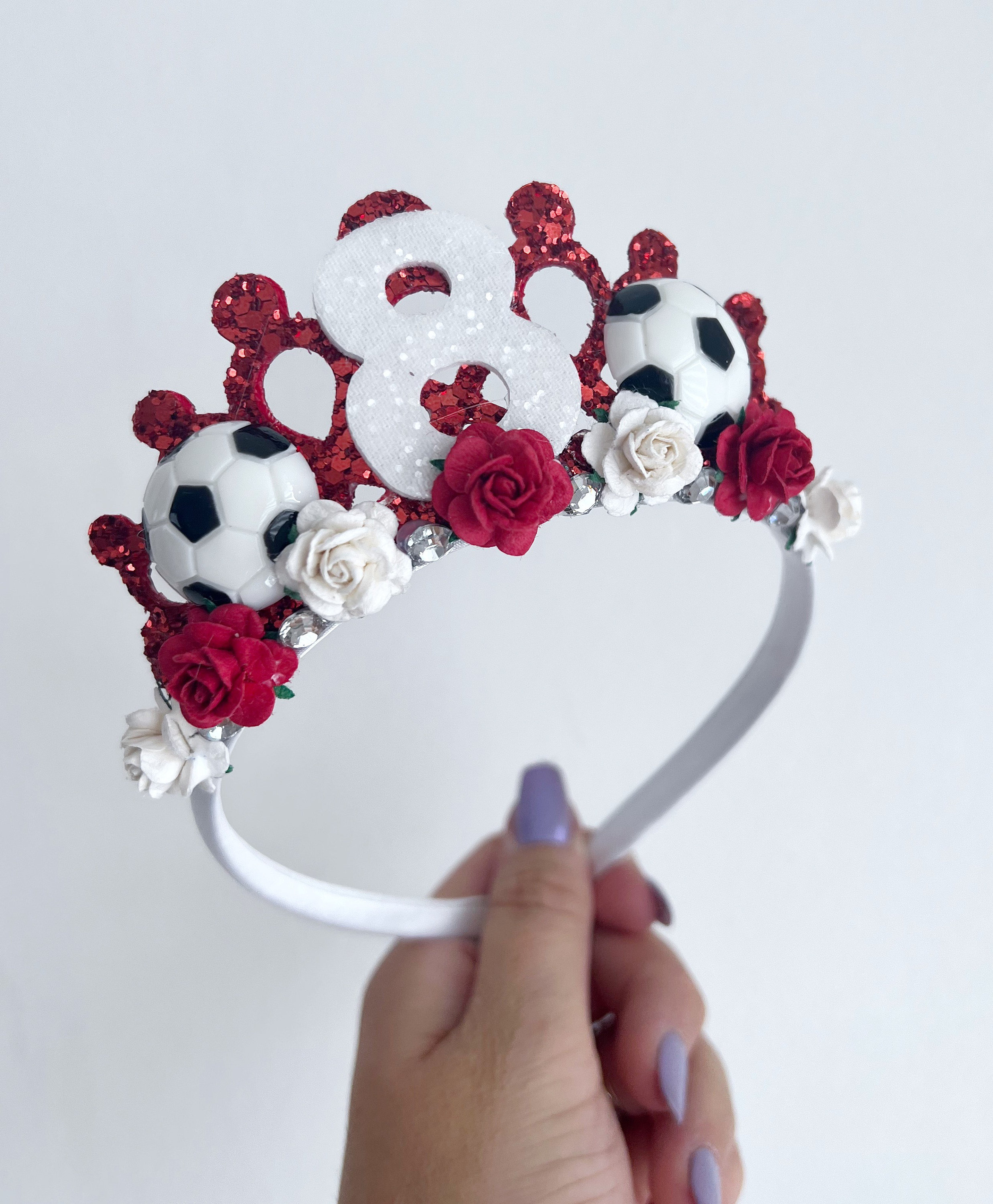 Football Birthday Tiara Crown Girl Footballers Football - Etsy