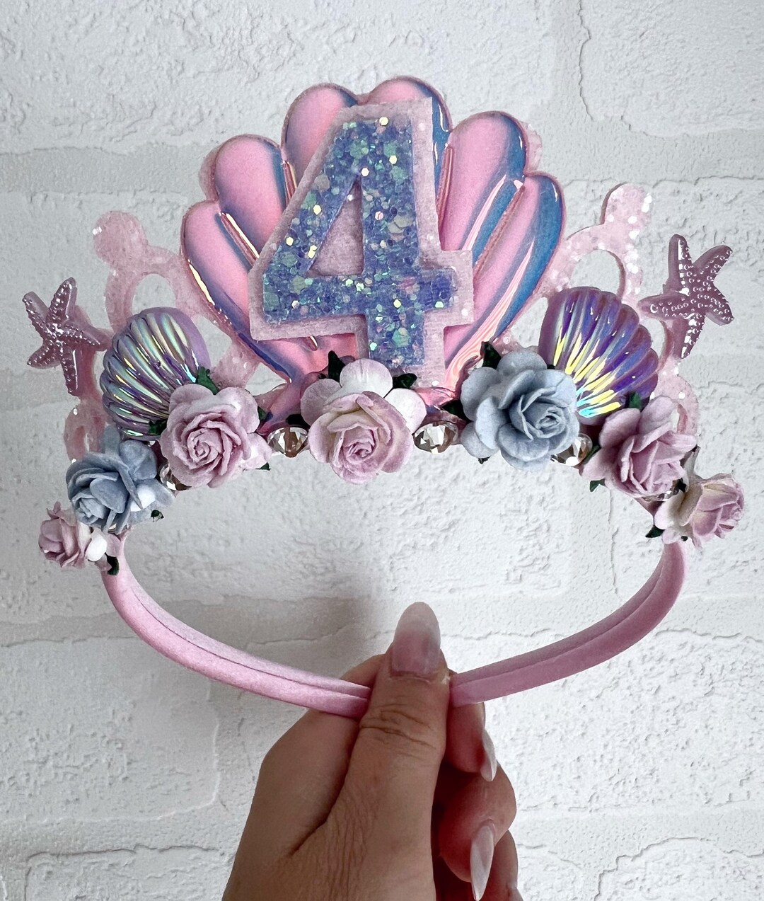 Mermaid Birthday Crown Tiara, Mermaid Tiara Alice Band Headband, Party ...