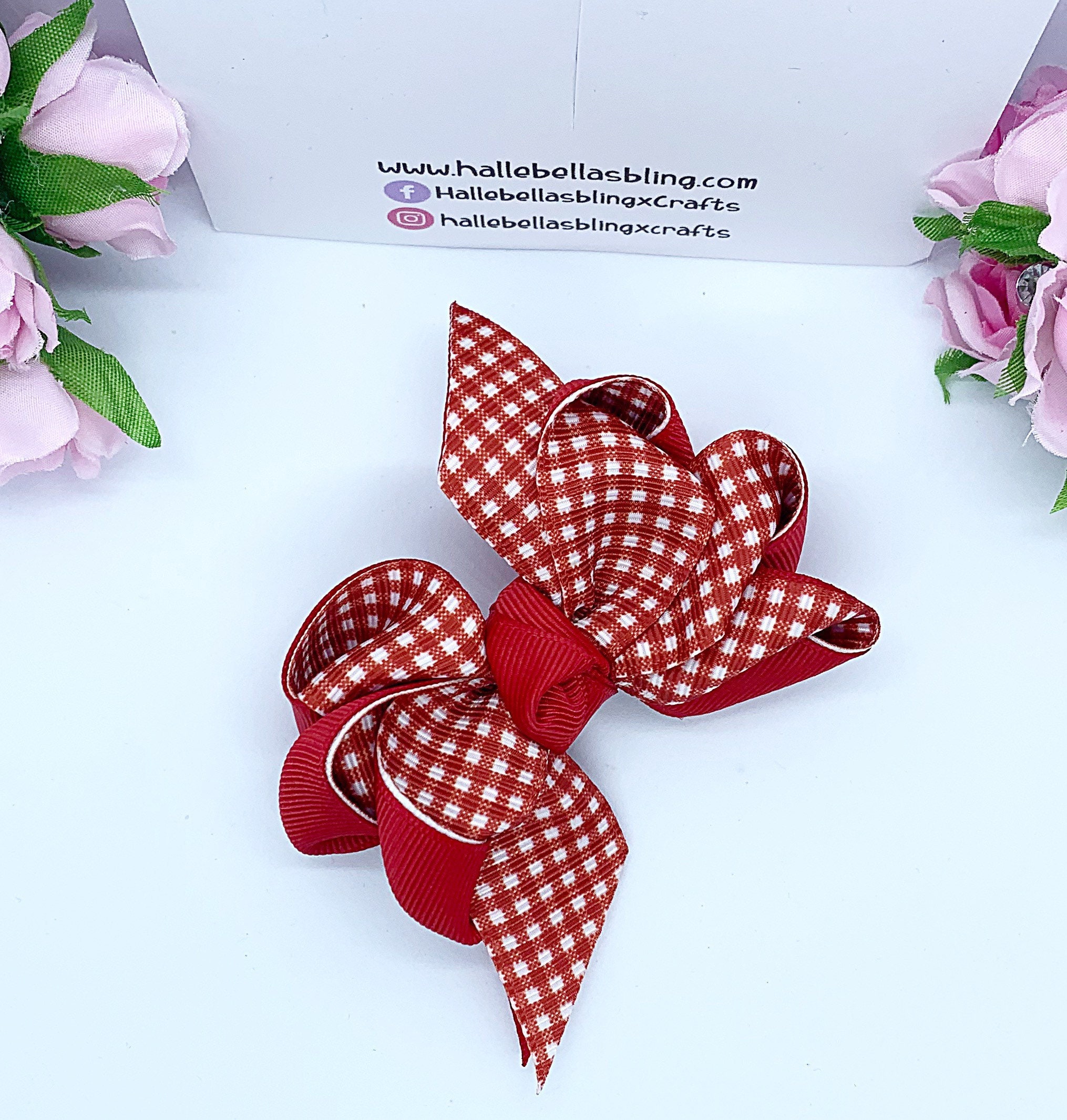 Girls School Bow Gingham Ribbon Stunning School Bows - Etsy UK