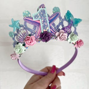 Mermaid Birthday Crown Tiara, Mermaid Tiara Alice Band Headband, Party ...