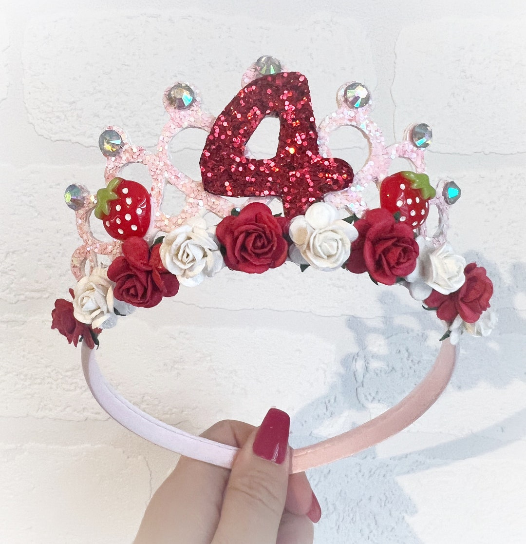 Strawberry Princess Crown Tiara, Tiara Alice Band Headband, Party Props ...