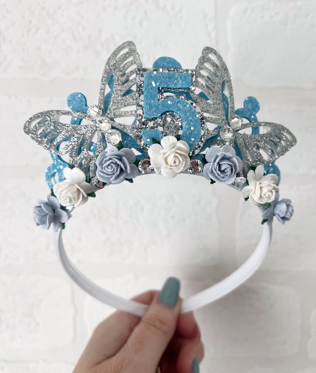 Butterfly Birthday Crown Tiara, Butterfly Tiara Alice Band Headband ...