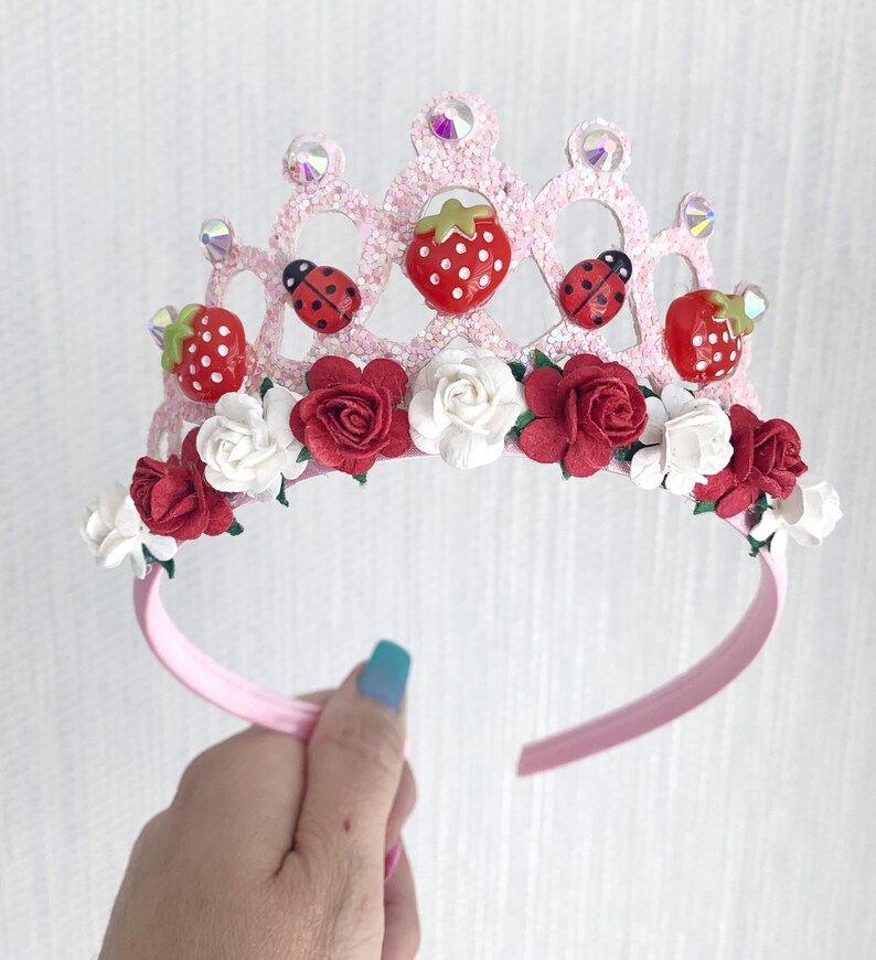 Strawberries Ladybird Tiara Crown Alice Band Headband - Etsy