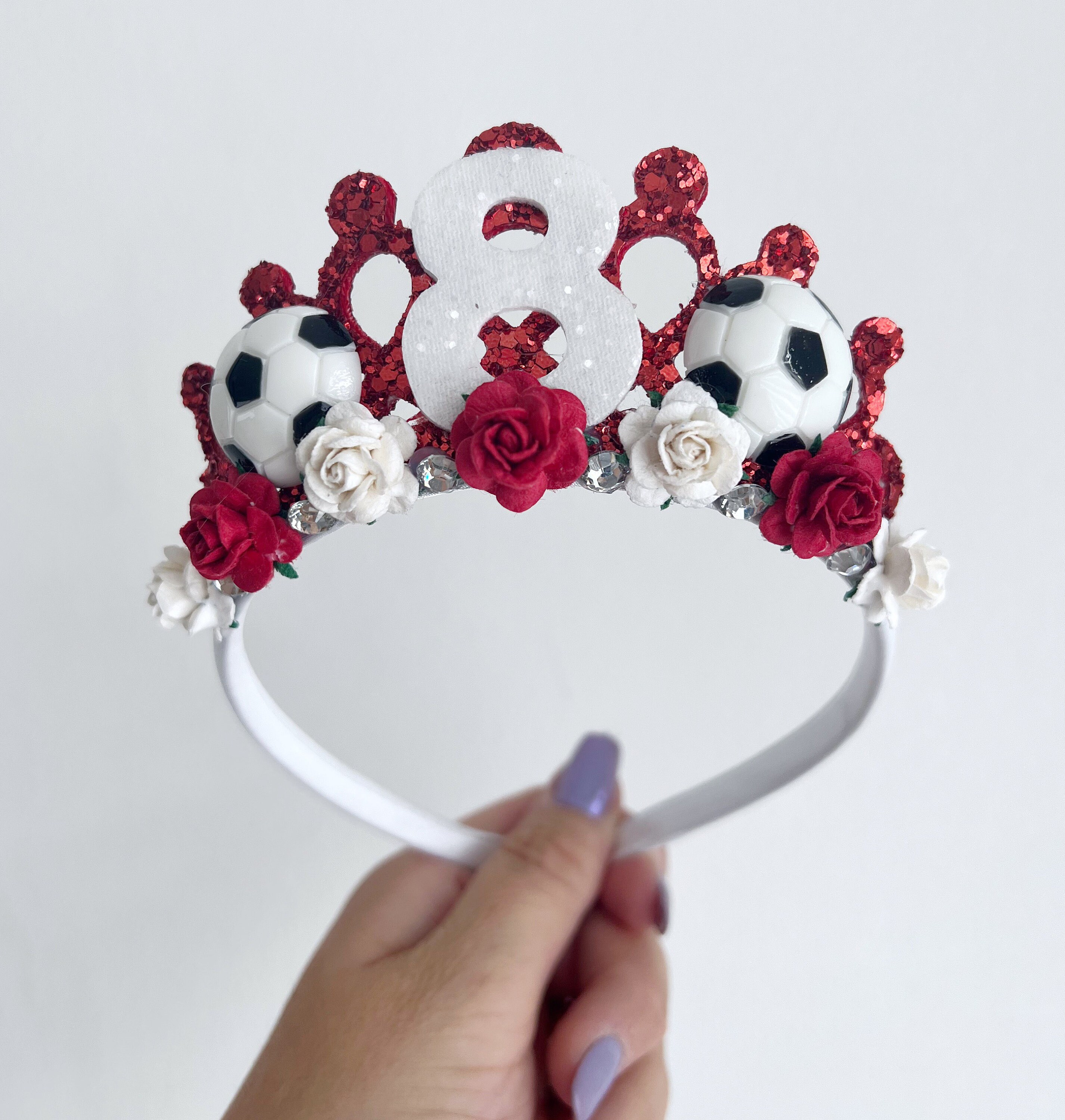Football Birthday Tiara Crown Girl Footballers Football - Etsy