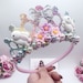Rainbow Bunny Tiara: Easter Birthday Party Crown - Etsy
