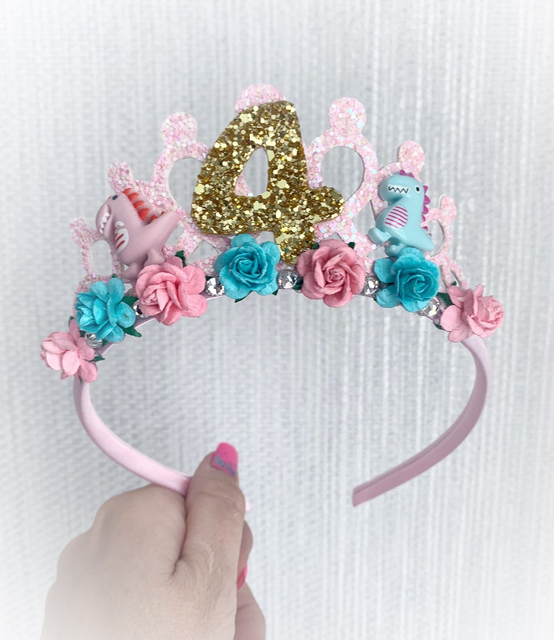 Dinosaur Tiara Crown, Princess Birthday Crown Tiara, Dinosaur Tiara ...