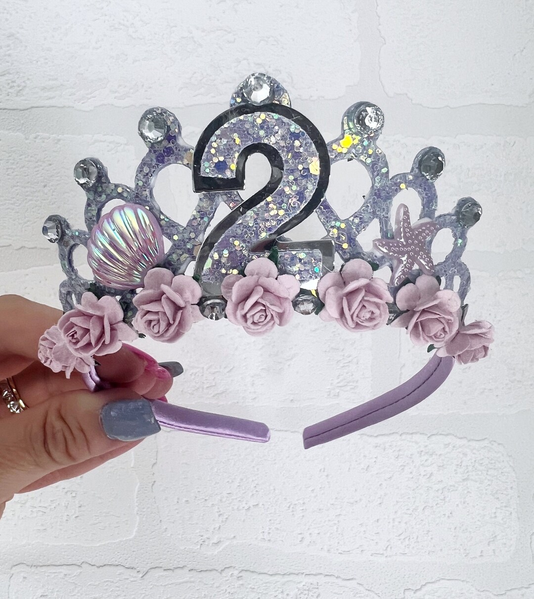 Mermaid Birthday Crown: Lilac, Teal, Turquoise Party Tiara - Etsy
