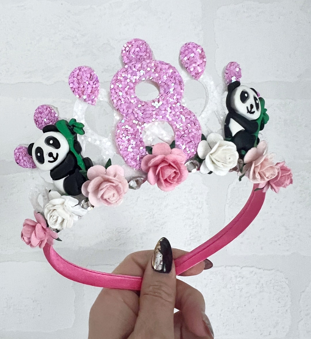 Panda Birthday Crown Tiara, Panda Tiara Alice Band Headband, Party ...