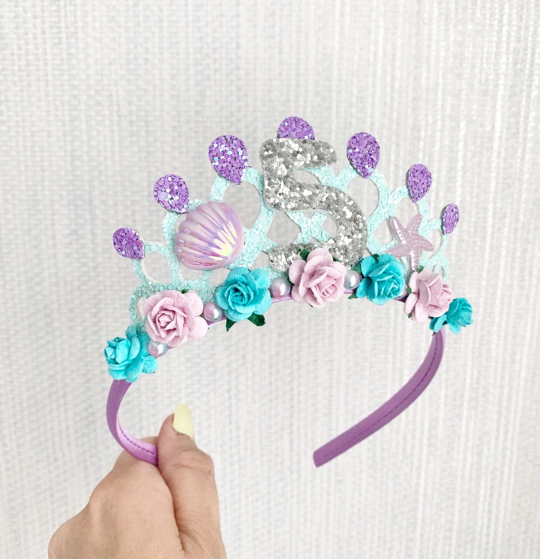 Mermaid Crown Tiara, Birthday Mermaid Tiara Alice Band Headband, Party ...