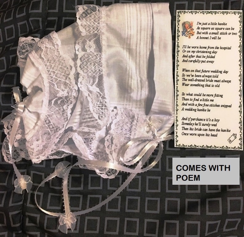 Baby Bonnet / Wedding Hankie - Etsy