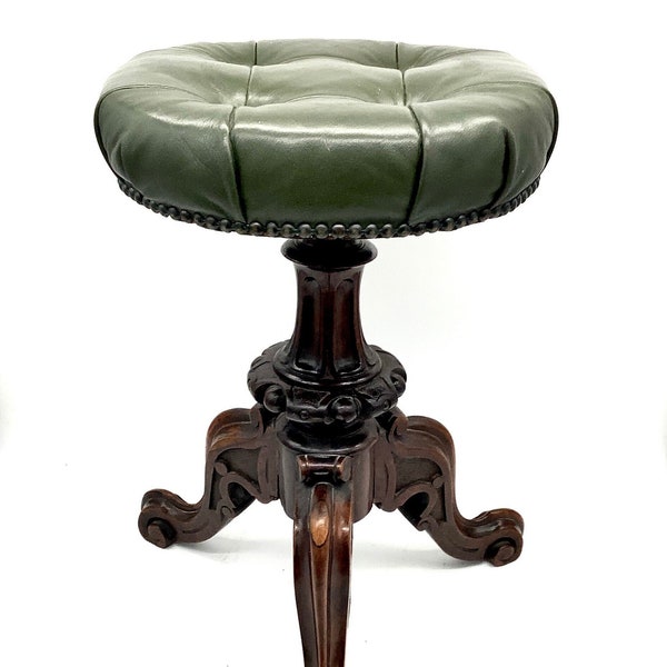 Antique Piano Stool - Etsy