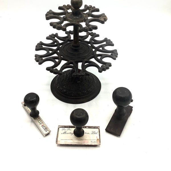 Antique Cast Iron Rubber Stamp Holder - Etsy