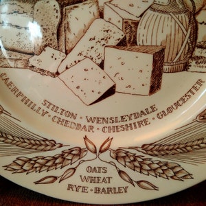 JOHN BUCK POTTERY "british Bread & Cheese Plate", Perfect Prop for Café ...