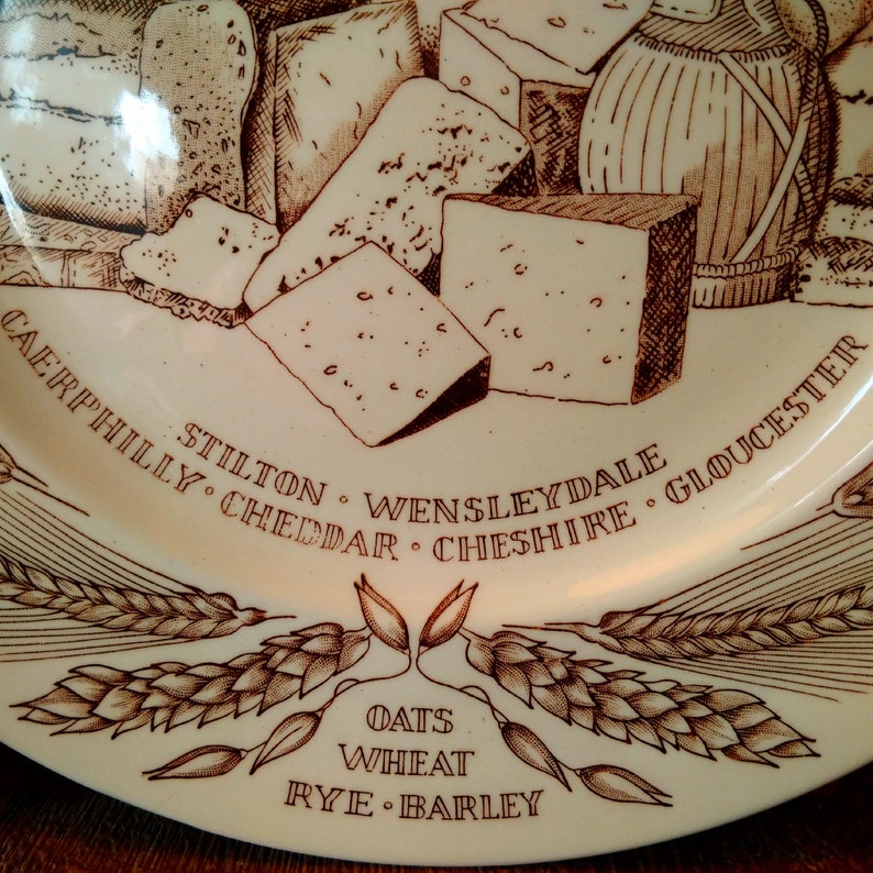 JOHN BUCK POTTERY "british Bread & Cheese Plate", Perfect Prop for Café ...