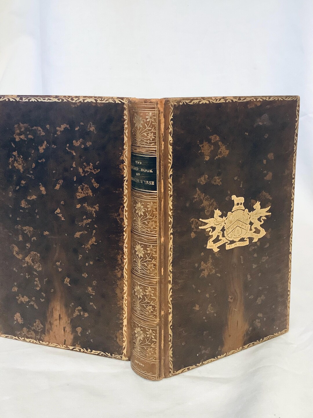 Beautiful Original Leather Binding Embossed With Private School Crest ...