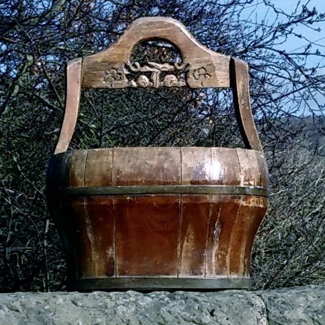 Large Antique 19th Century Chinese Water or Rice Bucket with | Etsy