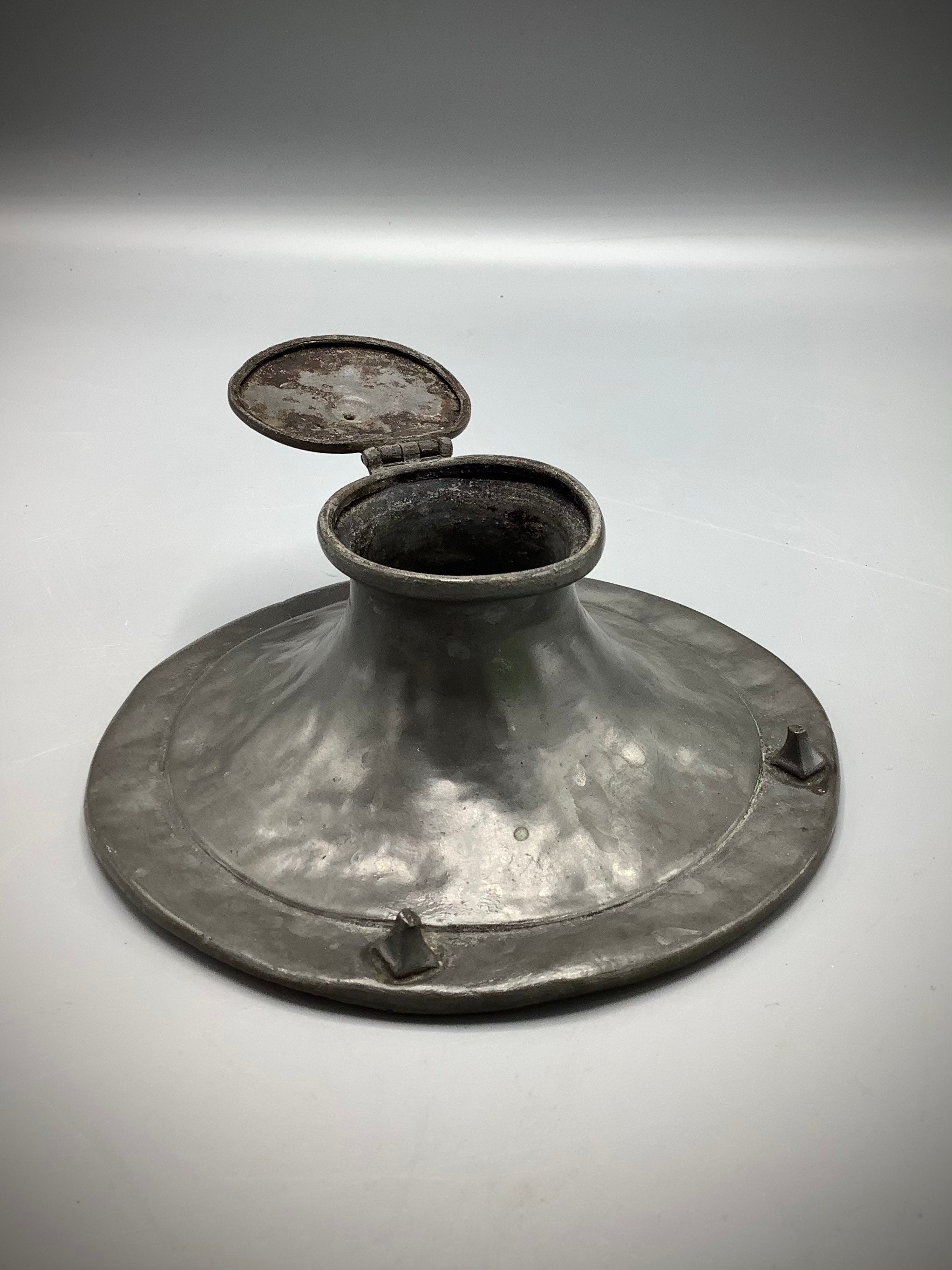 Antique 19th Century CAPSTAN PEWTER INKWELL / Arts & Crafts - Etsy