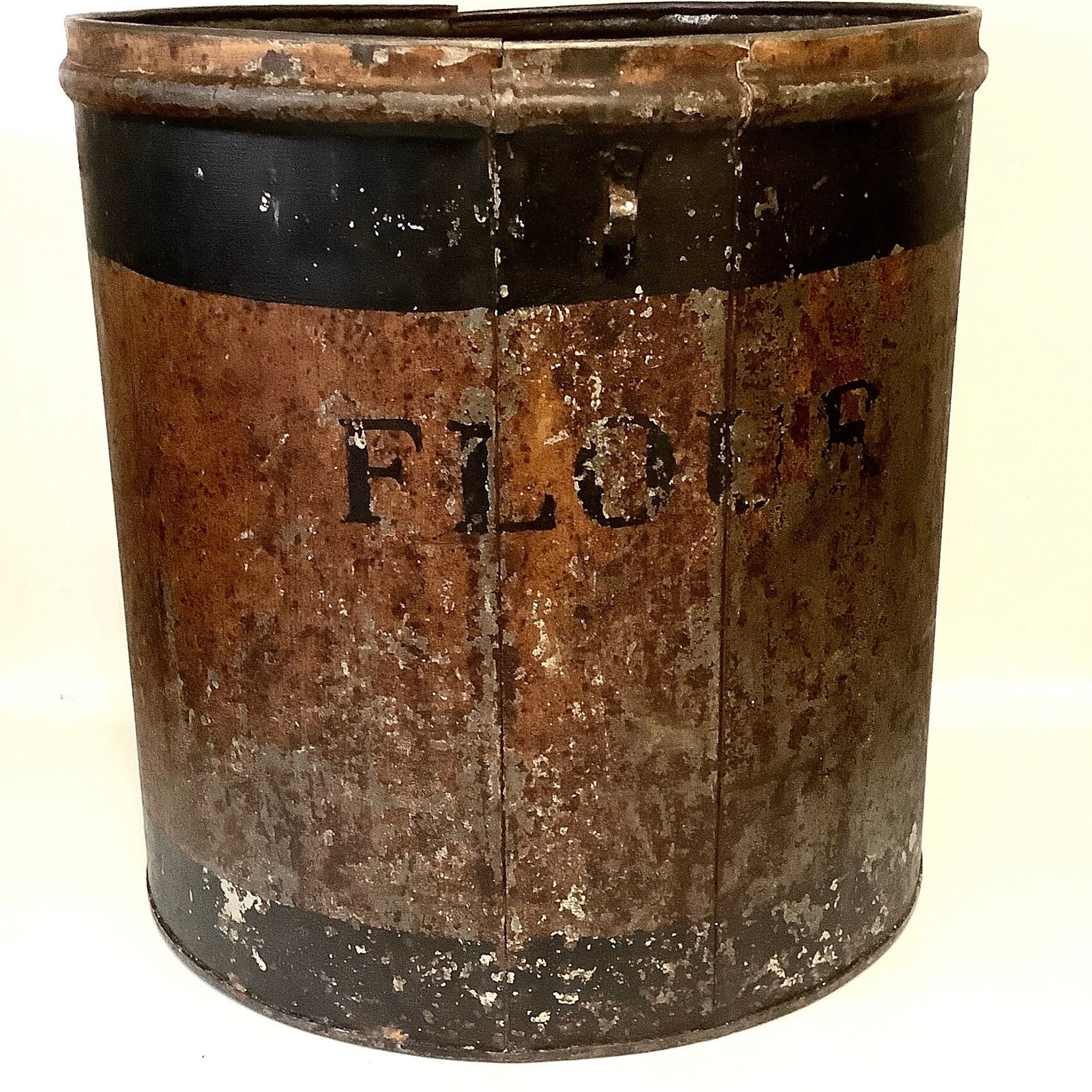 English 19th Century Tole-ware Flour Storage Barrel / Shop Window ...