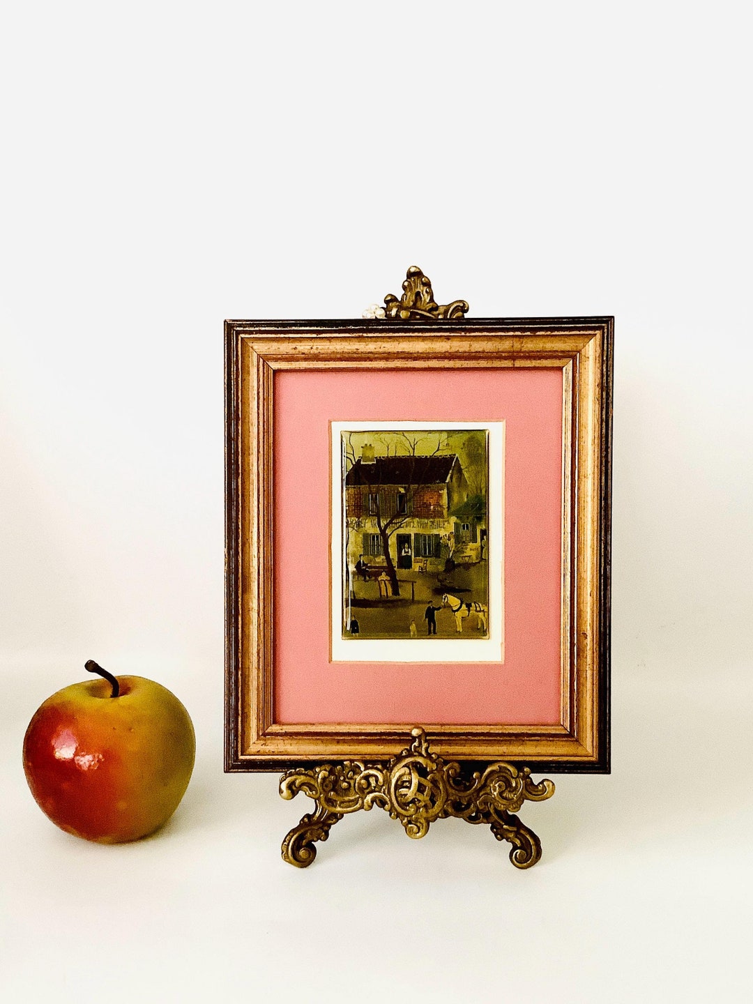 Miniature MICHEL DELACROIX Glossed Print “lapin Agile” Framed by ...