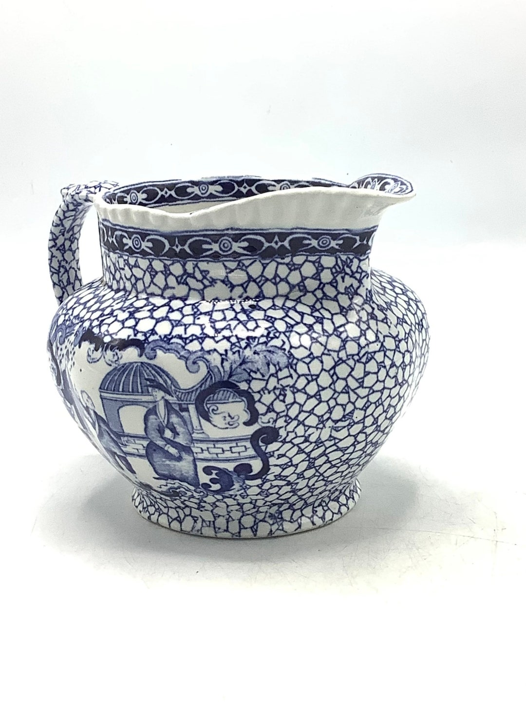 Perfect! Antique Staffordshire England ADAMS CUSTARD JUG Reg. No ...