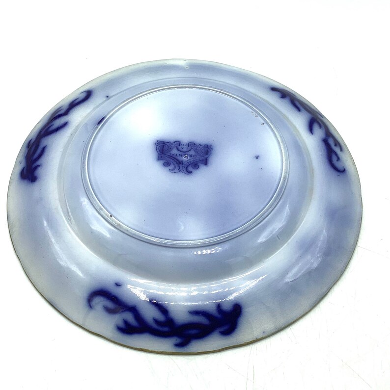 Antique FLOW BLUE Plate by Samuel Alcock ORIENTAL Pattern / - Etsy