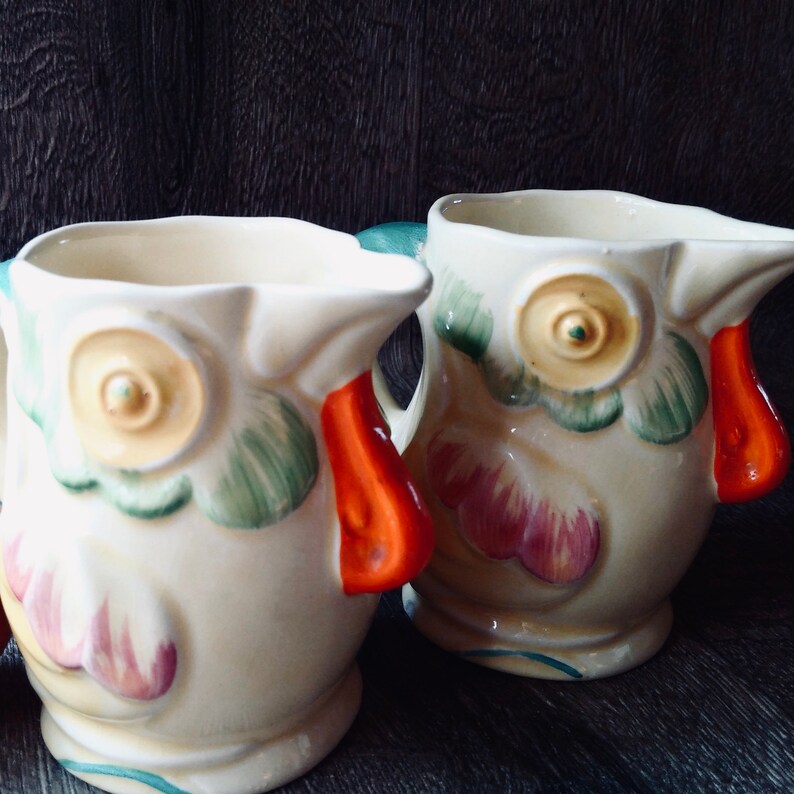 VINTAGE CHICKEN JUGS Keele Street Pottery Milk or Cream Jugs | Etsy