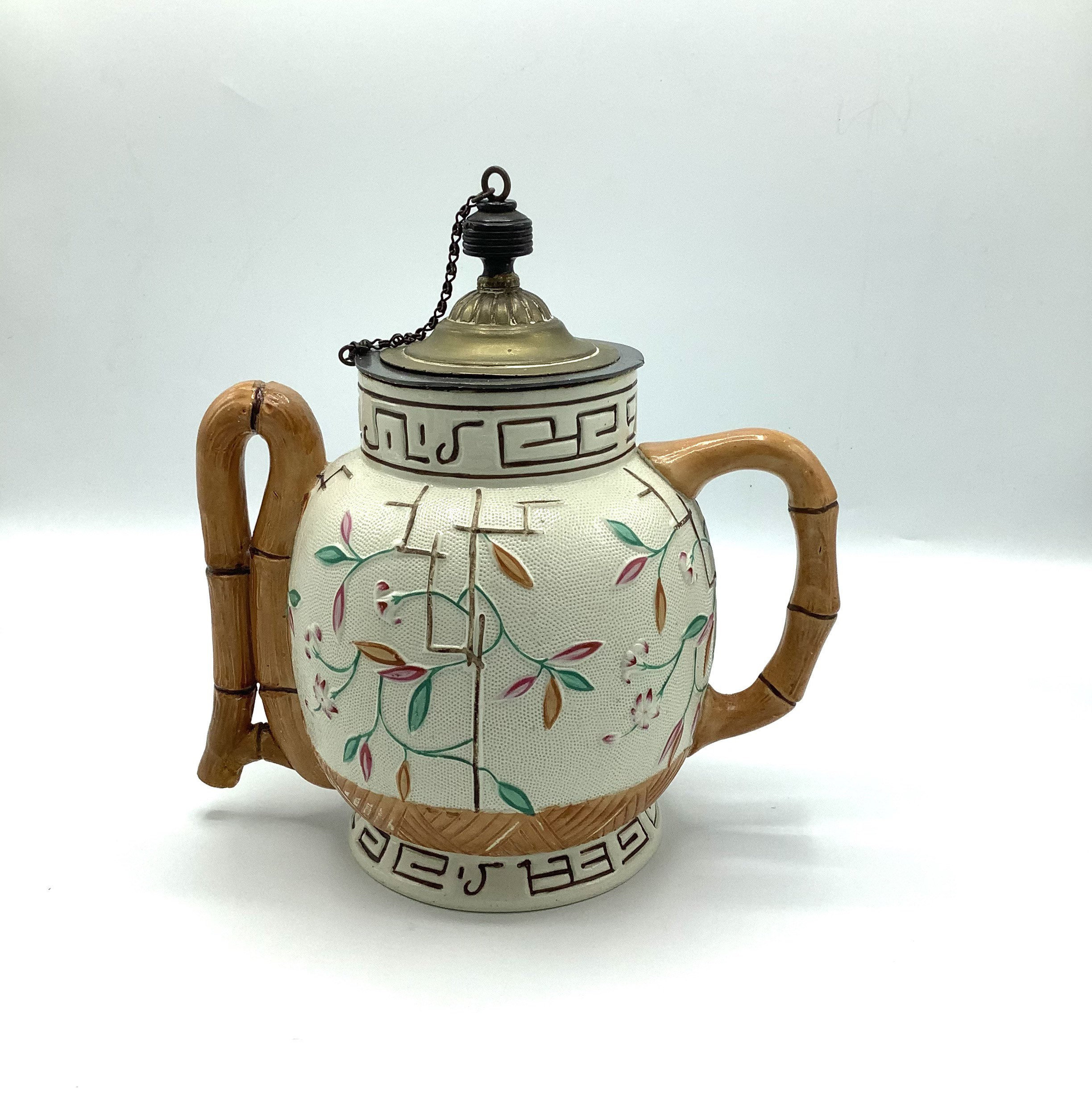 Kitchen & Dining AS IS vintage bird designed teapot planter prop Coffee ...