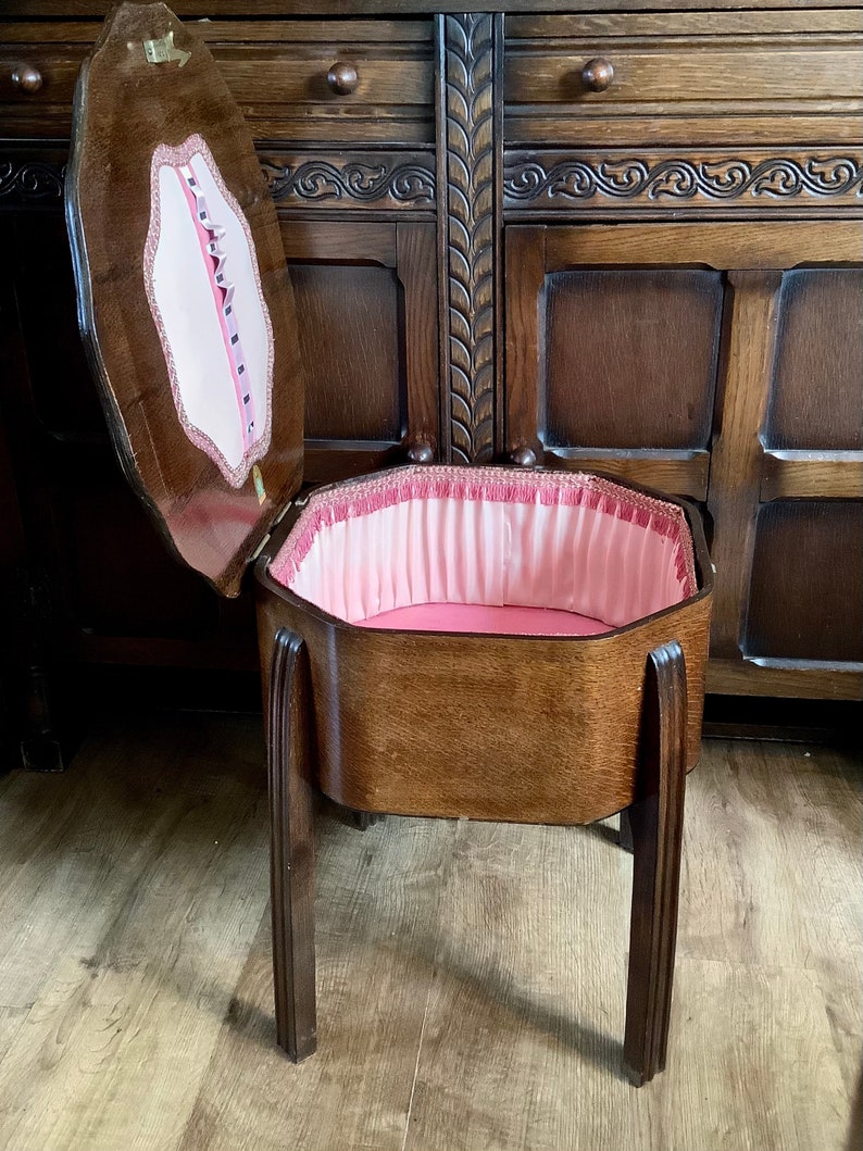 Delivery Within U.K Only. Superb Retro NEEDLEWORK STORAGE BOX Made in ...