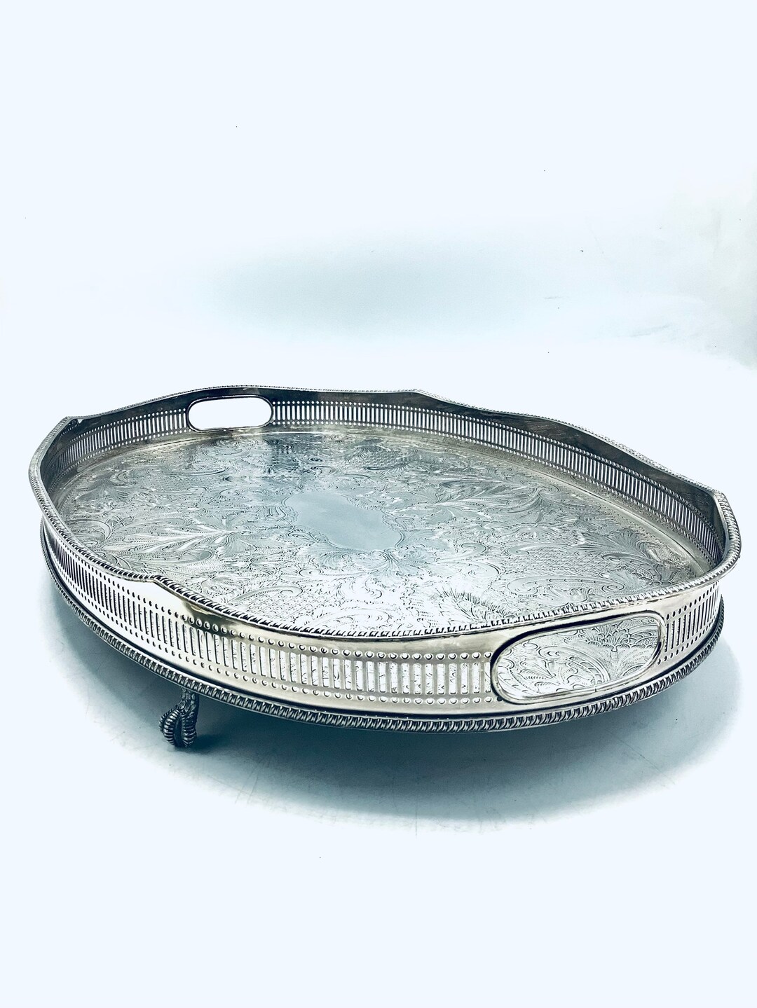 IMPRESSIVE, LARGE & FINE Antique Silver-plate on Copper Butlers Gallery ...